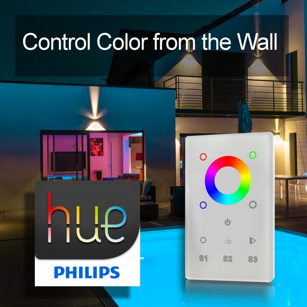 3 Scene Color Touch Panel and Dimmer, White (ZigBee) - RGB Genie 3 Scene Color Touch Panel and Dimmer, White (ZigBee) - RGB Genie
