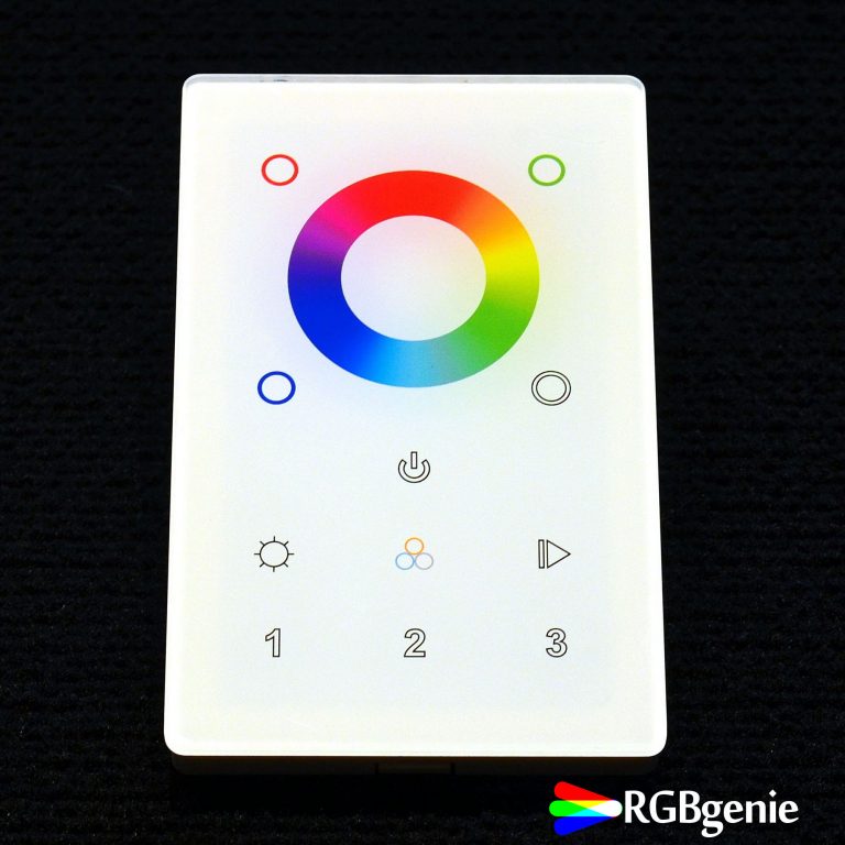 3 Zone Color Touch Panel and Dimmer, White (Z-Wave) - RGB Genie