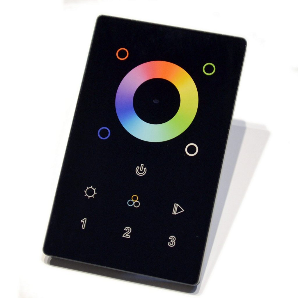 3 Zone Color Touch Panel and Dimmer, Black (ZigBee) - RGB Genie